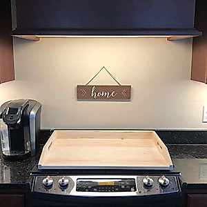 Boxwood and Mum Handmade Wood Serving Tray, Stove Top Cover works as TV Tray, Rolling Tray, Bed Tray, Oven Tray or Food Tray, Natural Unfinished Pine Wood Tray Serving Board, Amish Made in USA