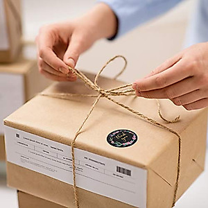 Thank You Stickers Roll - 1.5 inch Thank You Stickers with Floral Base Color, Gold Foil Design, 500 Thank You Stickers for Small Business, Gift Bags, Envelopes Seals, Mailer Stickers and More