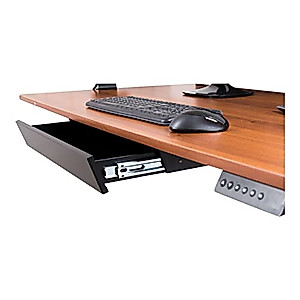 Stand Up Desk Store Add-On Office Sliding Under-Desk Drawer Storage Organizer for Standing Desks (Black)