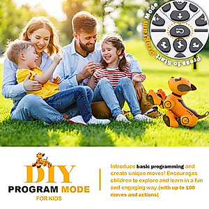 VATOS Robot Dog Toy for Kids, Voice & 2.4GHz Remote Control Robot Pet with Interactive Touch Sensors, Over 20+ Responses, Program Mode, Robotic Puppy Toy for Kids Boys & Girls