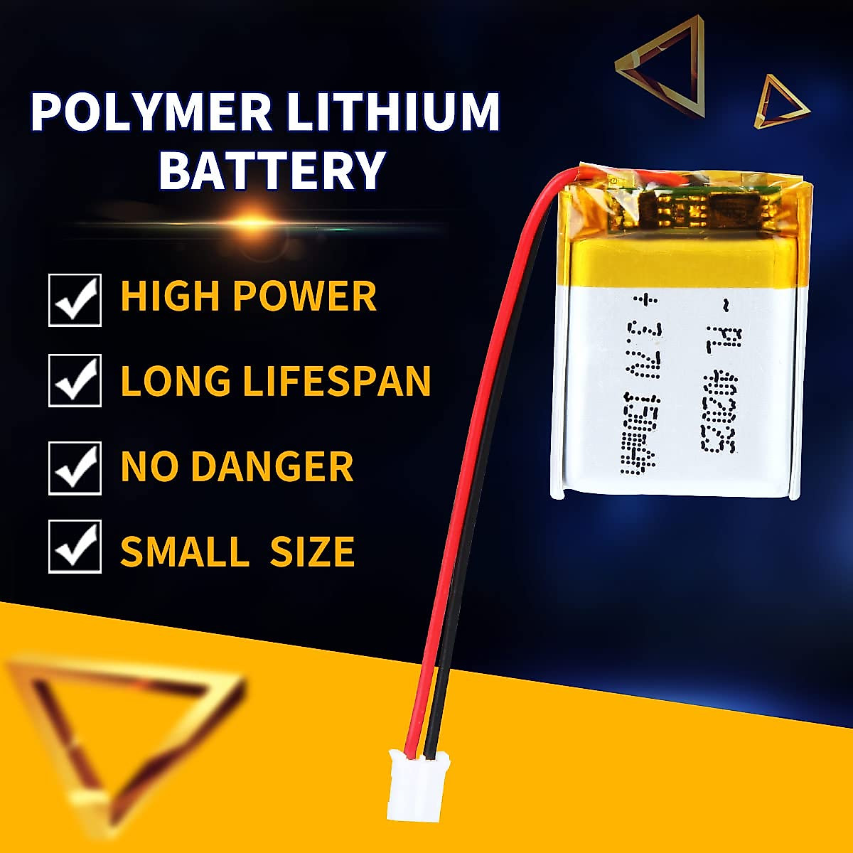 YDL 3.7V 402025 150mAh Lipo battery Rechargeable Lithium Polymer ion Battery Pack with PH2.0mm JST Connector