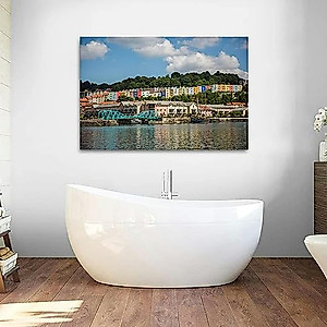 Hotwells from Spike Island Canvas Wall Art Decor Paintings Pictures for Bedroom Wall Decor Above Bed Living Room Wall Decoration Bathroom Office Artwork