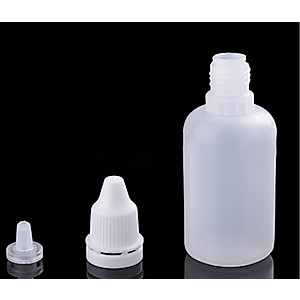 US 50pcs 30ml Empty Plastic Squeezable Dropper Bottles Eye Liquid Dropper Sample