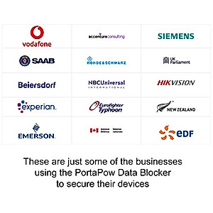 PortaPow USB Data Blocker (Black) - Protect Against Juice Jacking