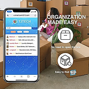 QR Code Labels for Storage & Organization Smart Moving Labels Pack and Track Labels with QR Code for Inventory, Storage – 48 Stickers (QR Code Labels for Storage - 48pcs)