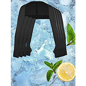 SATINIOR 4 Pieces UV Protection Cooling Shawl Sun Protection Arm Sleeves with Finger Hole(Black)