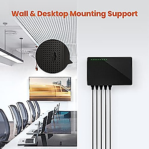 Tenda SG108, 8-Port Gigabit Ethernet Switch, Unmanaged Network Hub, Ethernet Splitter, Plug & Play, Shielded Ports & Plastic Case, Desktop/ Wall-Mount, Fan-less, Limited Lifetime Protection