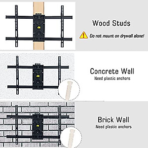 FORGING MOUNT Corner TV Wall Mount Long Arm TV Mount Bracket for 32"-75" TVs-Easy to Install Single Stud Design- 33" of Smooth Extension Plus Swivel,Tilt,Max VESA 600X400mm,Holds 100lbs