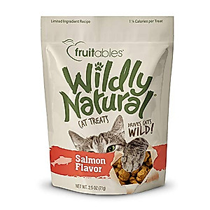 Wildly Natural Cat Treats, 2.5 Ounces, Salmon Flavor