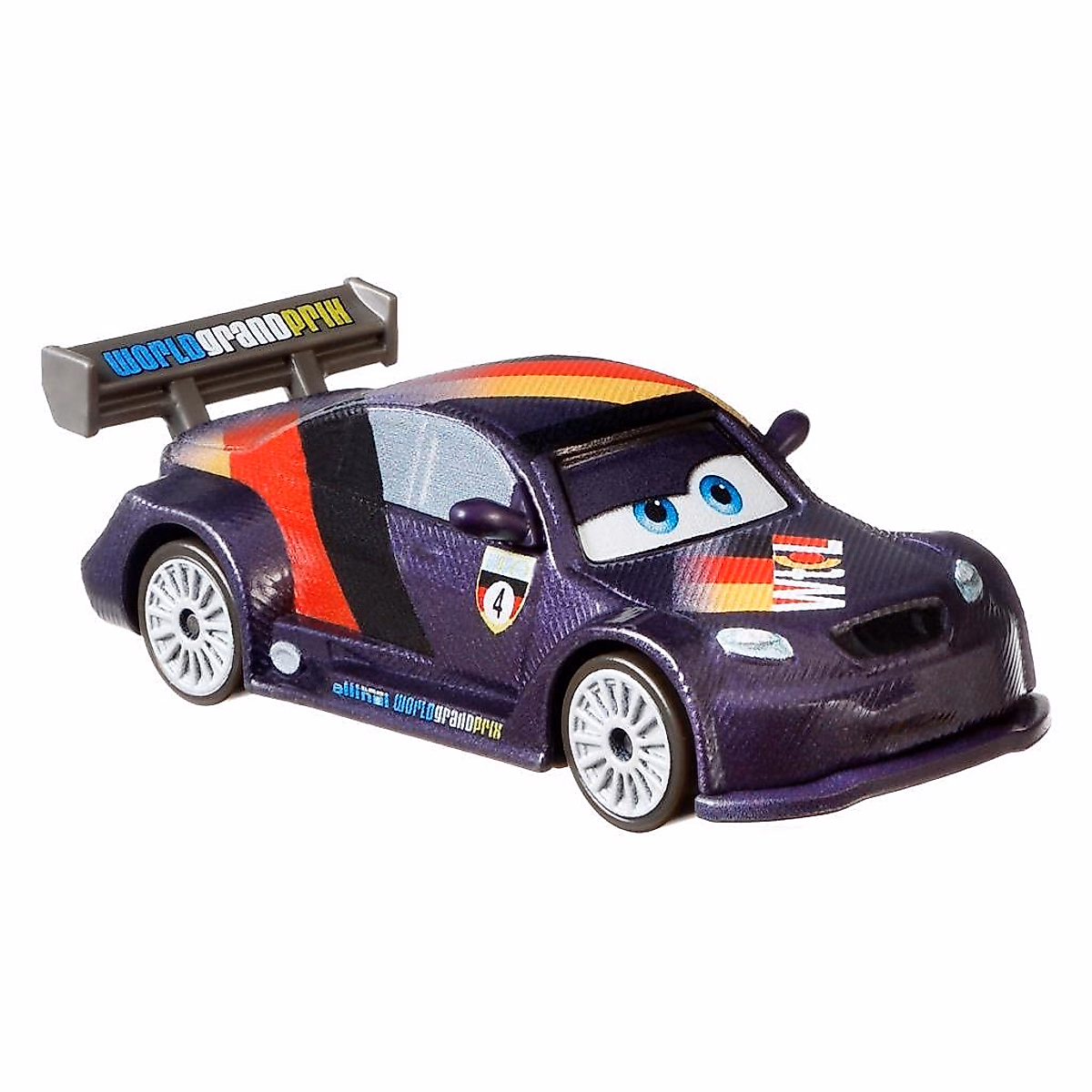 Disney Car Toys Max Schnell Die-Cast Car, 1:55 Scale Fan Favorite Character Vehicle for Racing and Storytelling Fun, Gift for Kids Ages 3 Years and Older