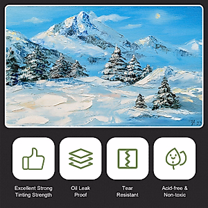 Ctosree 4 Pack Large Stretched Canvases for Painting Black 24 x 36 Inches Primed 100% Cotton Blank Canvas Boards for Acrylic Pouring Oil Watercolor Paints