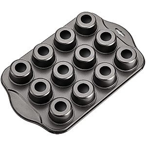 Tosnail 2 Pack 12 Cavity Mini Cheesecake Pan with Removable Bottom