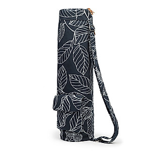 ELENTURE Yoga Mat Bag for Women & Men,Travel Gym Bag for 1/4" 1/3" Thick Exercise Yoga Mat, Full-Zip Yoga Mat Carrier Bag for Class workout Bachelorette with Pockets and Adjustable Strap