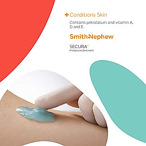 Smith+Nephew SECURA◊ Protective Ointment, Diaper Rash Ointment Tube, Dermatitis Moisturizer, Contains Vitamin A, D, and E, 2.47 Ounces