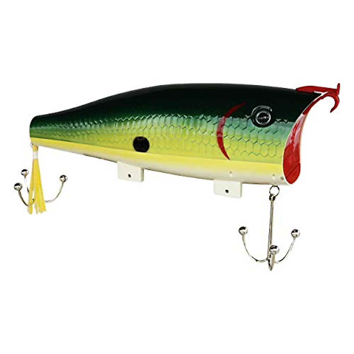 Rivers Edge Products Green Shad Fishing Lure Mailbox for Outside of Residential Home, Rural Mailbox Constructed of Metal with a Plastic Overmold, UV Resistant, Includes Mounting Hardware