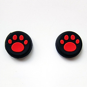 Vivi Audio Thumb Stick Grips Cap Cover Joystick Thumbsticks Caps For PS4 XBOX ONE XBOX 360 PS3 PS2 Red Cat Dog Paw