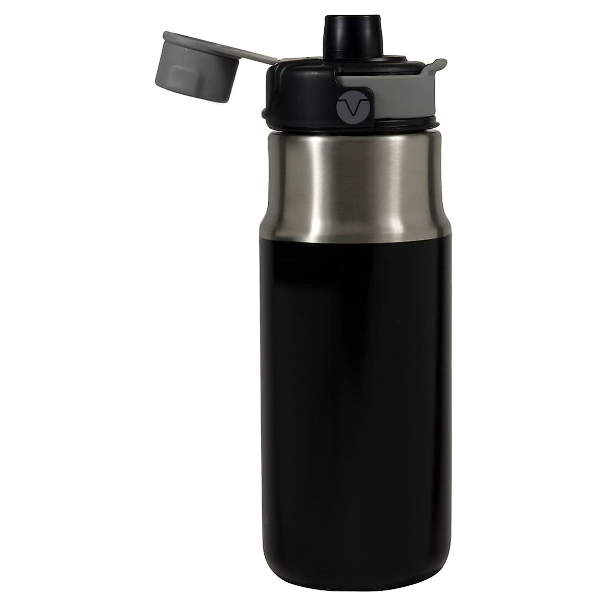 COOL GEAR 25 oz Stainless Steel TRAVERSE Bottle with Sipper Lid - Black