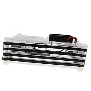 SING F LTD 4 in 1 Professional Case Compatible with Raspberry Pi 3 Model b Pi 2 b Pi b Acrylic Desktop Starter Kit