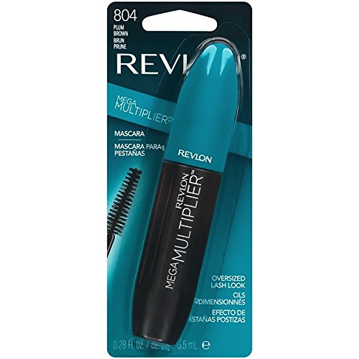Revlon Mega Multiplier Mascara, Plum Brown, 0.28 Fluid Ounce