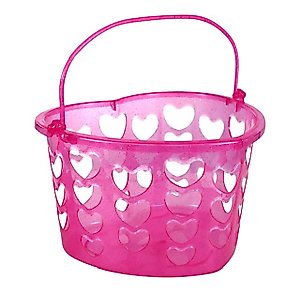 Pink Heart Shaped and Slotted Baskets with Handles, 2-ct. Packs SCBS Exclusive Chochu Bonus
