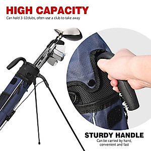 Craftsman Golf Lightweight Carry Sunday Bag with Stand Multicolor Perfect for Driving Range,Par 3 Course (US Stars)