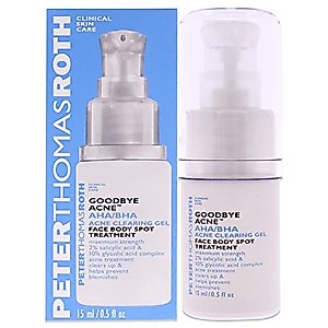 Peter Thomas Roth | Goodbye Acne AHA/BHA Acne Clearing Gel | Face Body Spot Treatment, Maximum-Strength Acne Spot Treatment for Blemishes and Pores