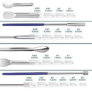 Capsule Filling Machine Kit Stainless Steel Micro Lab Scoop Laboratory Tiny Mixing Spatula for Powders Gel Cap Capsule Filler 4Pcs