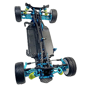 x Hobbywdiy X416 RC DIY 1/10 Alloy and Carbon D4 AWD EP Drift Racing Car Body Frame Kit Electric Touring Car Chassis Frame