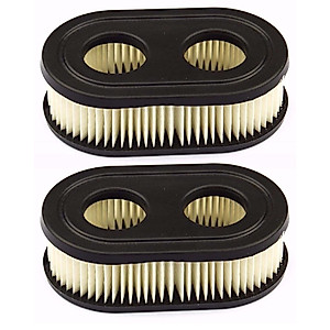 LEFITPA Replacement 2 Packs 593260 798452 5432 5432K Air Filter for Briggs & Stratton 09P702 9/10 OHV 500-550 E&Ex Series Walks Length- 4 3/8” Width- 2 1/2” Height- 1 3/8”