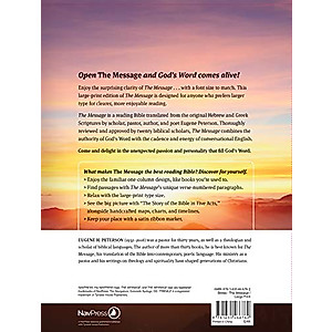 The Message Large Print (Leather-Look, Dusty Rose Floral): The Bible in Contemporary Language