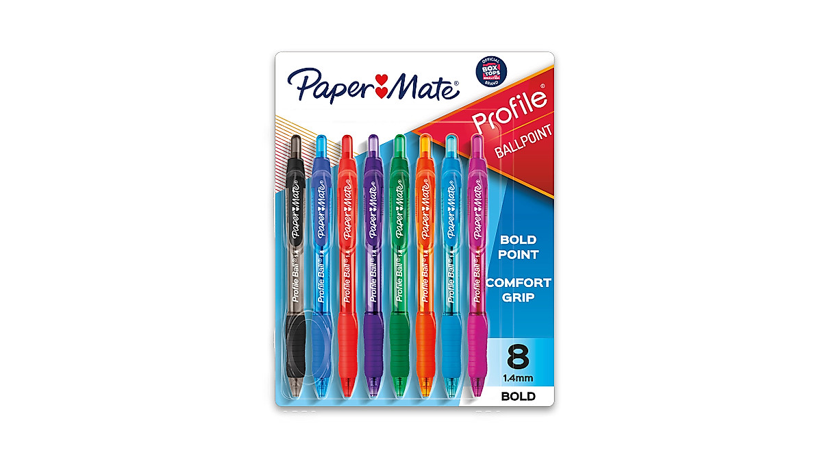 Paper Mate Profile Ballpoint Pens - Bold 1.4mm, Assorted Colors
