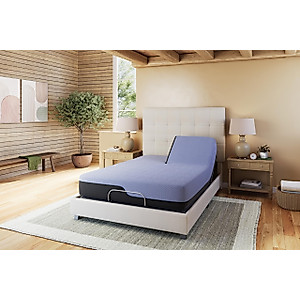Bridgevine Home Flex Head 6-Layer Hybrid Latex Foam and Coil Adult Mattress, 12 Inches, Mattress-in-a-Box, Split King Size, Blue Ice Cover
