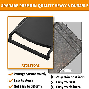 316499900 Griddle for Frigidaire Stove Top Parts, Frigidaire Gas Range Cooktop Replacement Parts Griddle Plate, BGGF3042KFA BGGF3042KFC Frigidaire Cast Iron Middle Burner Griddle Flat Top Pan 1 Pack