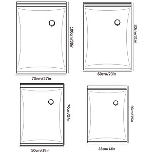 10PCs Vacuum Storage Bags for Cloths Quilt Space Saver Vacuum Bags for Blanket Including 2pc Jumbo, 2pc Large, 2pc Medium & 4pc Hand Roll Cloth Bags - with Free Pump