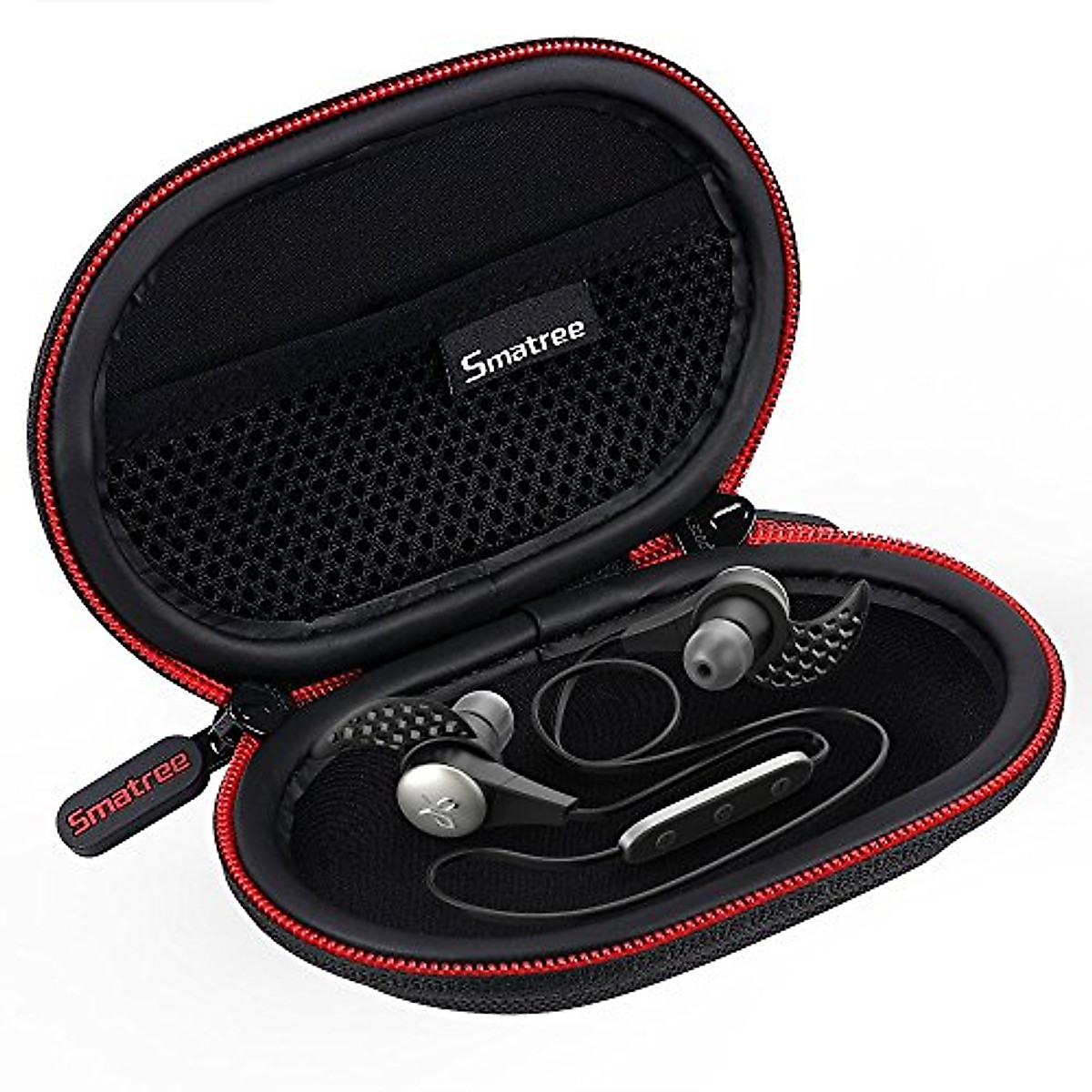 Smatree Headphone Hard Case Compatible with BeatsX, Beats Flex, Powerbeats2, Powerbeats3 Earphones, Bluetooth Sports Headphones,Portable Carrying Case Storage Bag for Earphone, Earbud(Black)