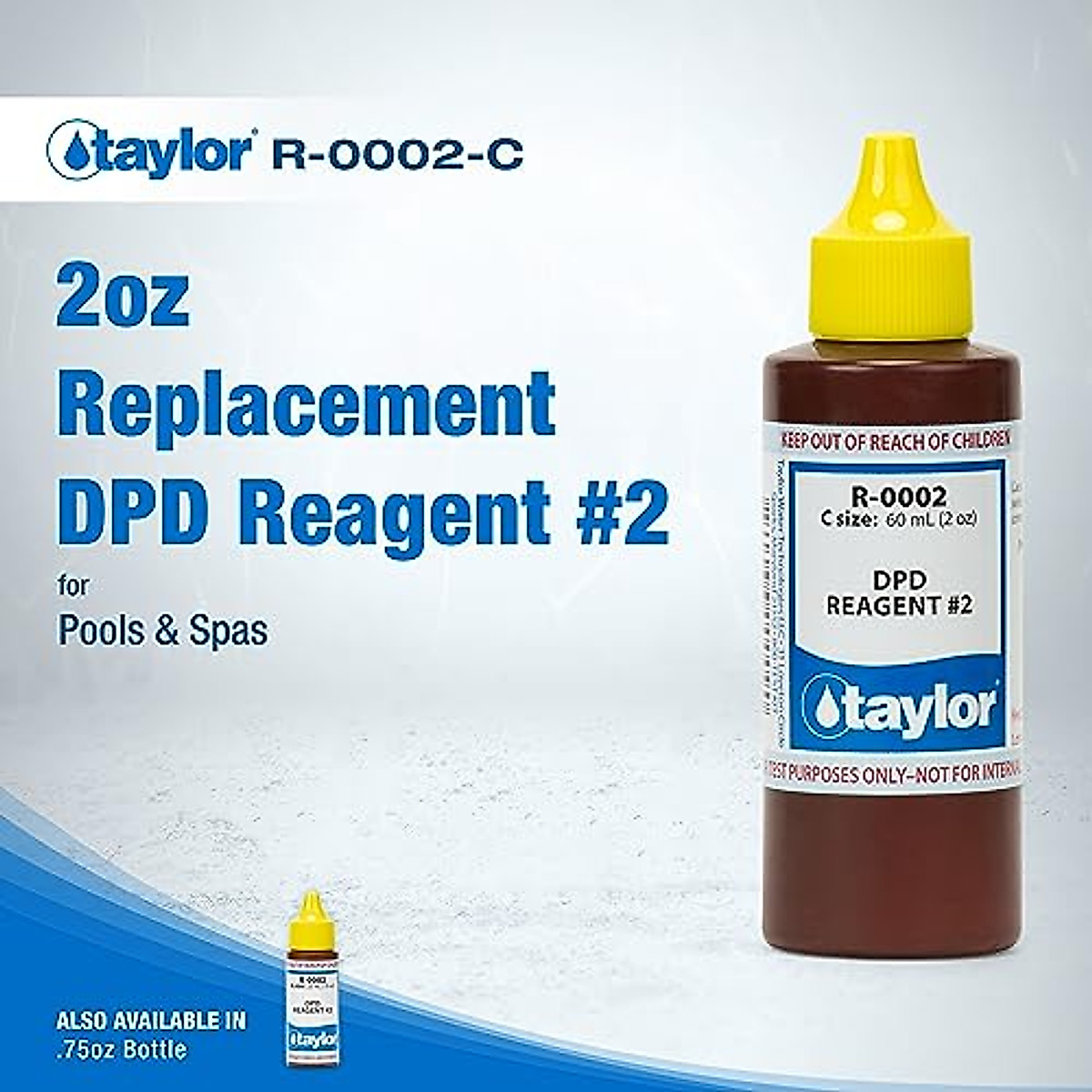 Taylor Technologies Taylor Tech R-0002-C No.2 Reagent DPD Liquid for Swimming Pool, 2-Ounce, As Shown