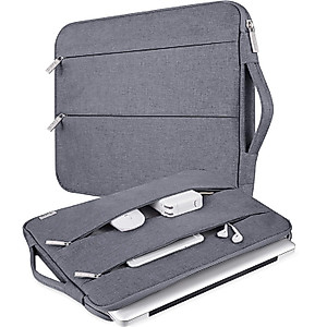 V Voova 13 13.3 14 Inch Laptop Sleeve Carrying Case Compatible with MacBook Air,MacBook Pro 14/M1,13.5" Surface Book 3/Laptop 4,HP Envy 13,Chromebook,Slim Computer Bag Cover with Handle,Grey