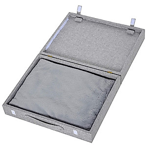 PawHut Cat House Foldable 2 in 1 Design Condo Pet Bed with Removable Washable Cushions Scratching Pad, Grey