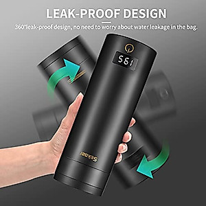 Travel Electric Tea Kettle Portable Small Mini Coffee Kettle, with 4 Variable Presets, Personal Hot Water Boiler 304 Stainless Steel with Auto Shut-Off & Boil Dry Protection, BPA-Free Black