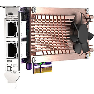 QNAP QM2-2P2G2T2 x PCIe Gen3 M.2 NVMe SSD & 2 x 2.5GbE Port Expansion Card to Enhance Performance