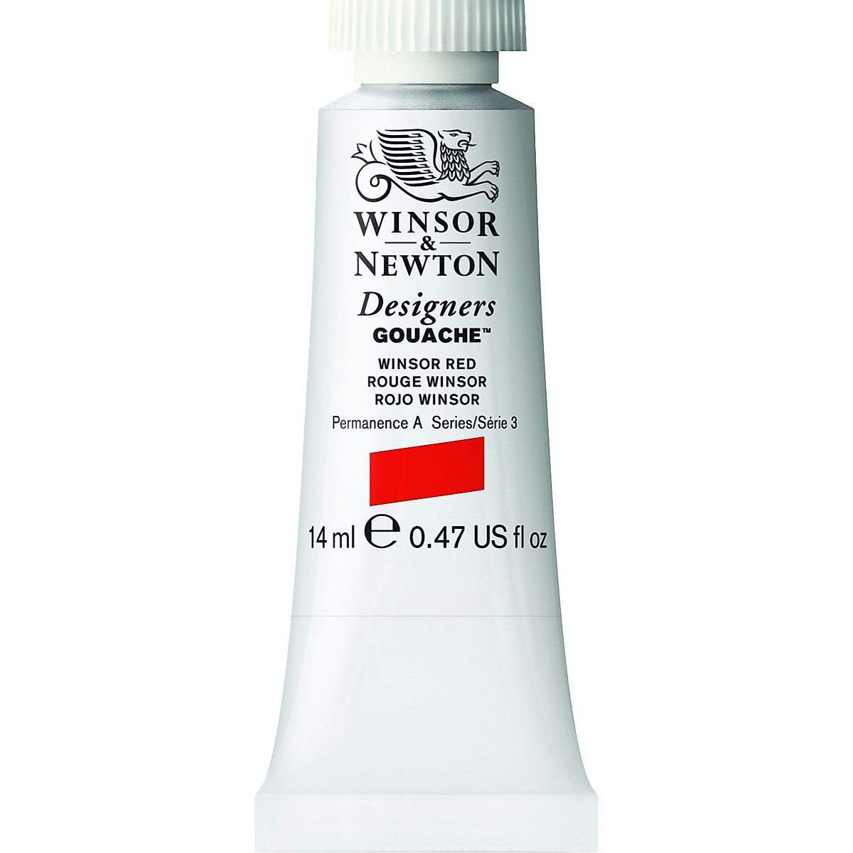 Winsor & Newton Designer's Gouache, 14 ml (0.47oz) tube, Winsor Red