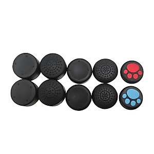 PS4 Controller Skin Shell Anti-Slip Silicone Gaming Grip Cover Protector Case for Sony Playstation 4 Slim PS4 Pro Gamepad Controller Skins with 10 Thumb Grips (Graffiti Grey)