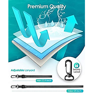 Hiearcool Universal Waterproof Phone Pouch, Waterproof Phone Case Compatible for Cellphone Up to 7.2", IPX8 Cellphone Dry Bag for Vacation-6 Pack