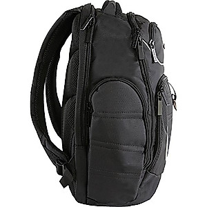 Perry Ellis Men's P13 Business Laptop Backpack with Tablet Pocket, Black, One Size
