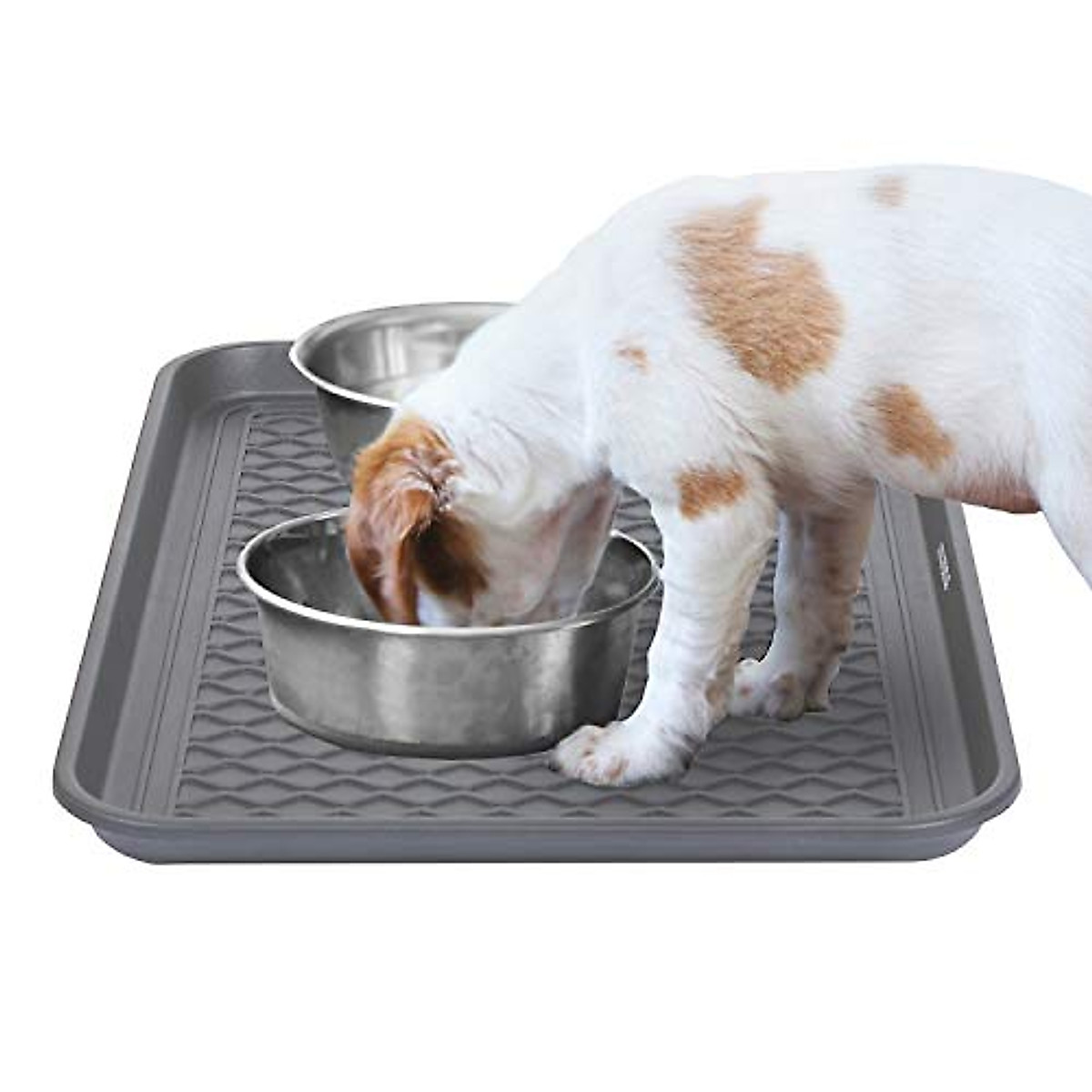 GREAT WORKING TOOLS Boot Trays for Entryway, Set of 2 Heavy Duty Shoe Trays All Season Muddy Mats Wet Shoe Tray Snow Boot Tray - Gray, 23.75" x 15.5" x 1.25"