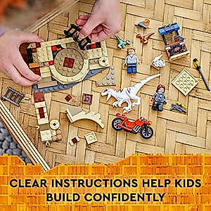 LEGO Jurassic World Atrociraptor Dinosaur: Bike Chase Set 76945, Dinosaur Toys for Boys, Girls, Kids Age 6 Plus, with 3 Dino Figures and Toy Motorcycle