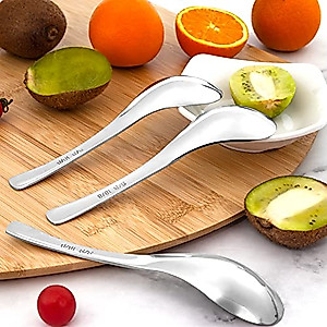 Eisinly Thickened Soup Spoons, 6 Pieces High Grade 18/8 Stainless Steel Table Spoons 6.7 Inch, Kitchen Utensil Set of 6 Perfect for Soup Rice Tea Milk Coffee Dessert, Silver, Dishwasher Safe