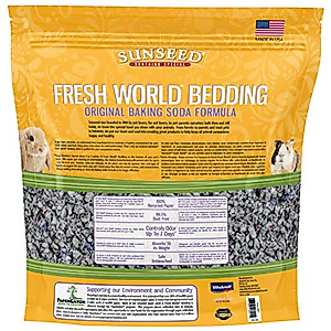 Sunseed 18221 Fresh World Bedding for Small Animals, Original Gray - 975 Cubic Inch