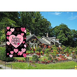 Flagmax Valentine Flag, Double Sided Valentine's Day Flag Love Combination Valentine Garden Flag 12 x 18 Inch Valentine House Flags for Valentine's Day Decoration