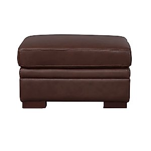 Hydeline Dillon Top Grain Leather Sofa Couch, 96", Cinnamon Brown, Feather Down, Memory Foam and Springs Seating